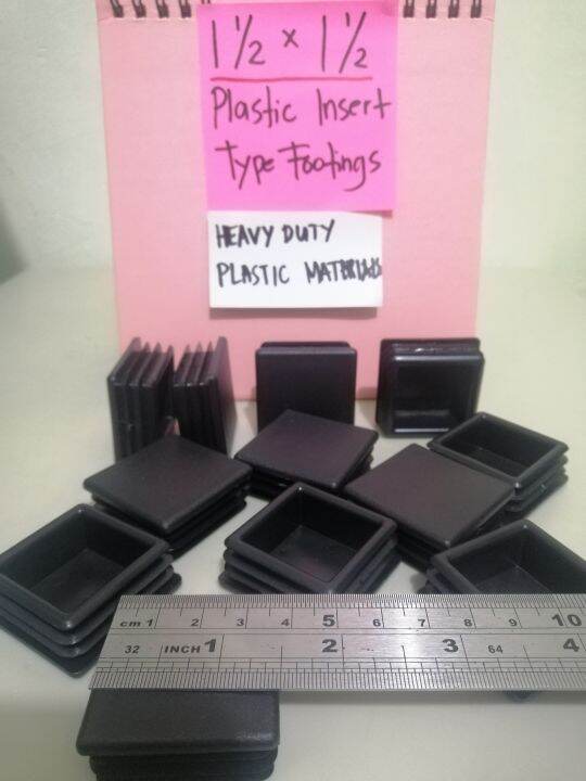 PLASTIC 1 1/2 X 1 1/2 inches (38MM) Insert Type Footings for Tubular ...