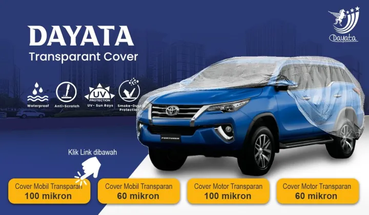 COVER MOBIL TRANSPARAN TERMURAH AVANZA INNOVA SIGRA RAIZE ROCKY JIMNY ...