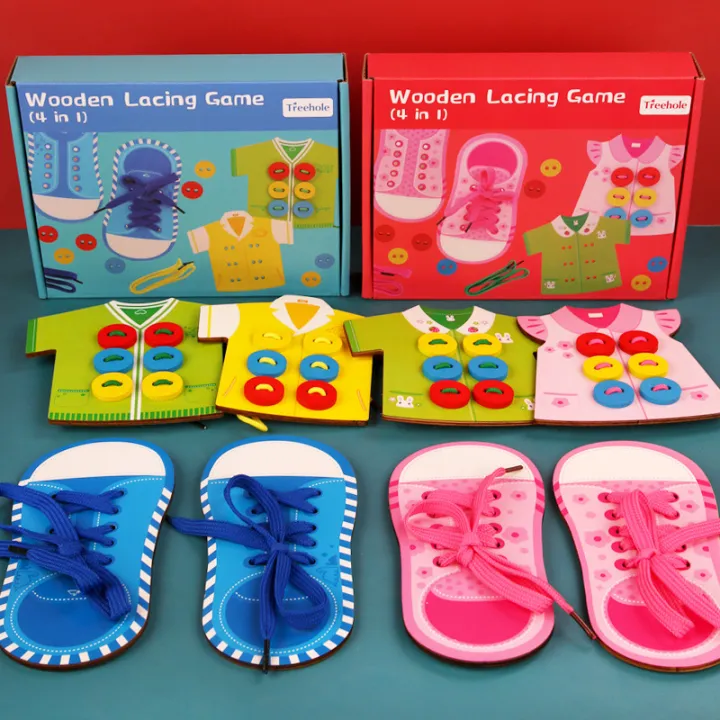 A&S Treehole 4in1 Wooden lacing Educational Toys Sewing And Ties ...