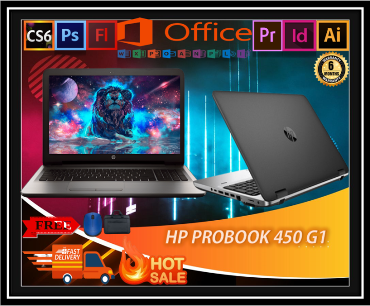HP ProBook 450 G1 15.6 INC ( Intel® Core™i5 - 4nd Gen / 4GB RAM & SSD 128GB SSD /6 MONTH ...