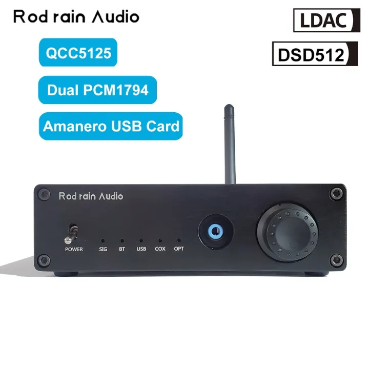 Rod Rain Audio Dual PCM1794 DAC QCC5125 Bluetooth 5.1 Amanero การ์ด USB ...