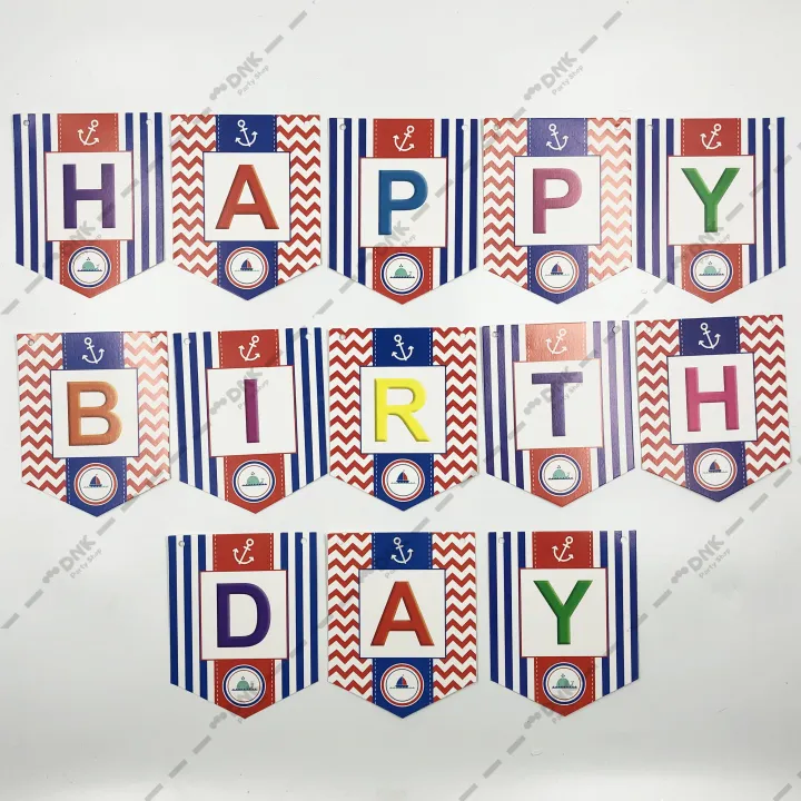 Cutout Flag Hanging Banner - Nautical Sailor Ship Sea Captain Theme ...