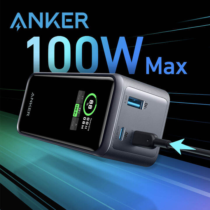 Anker 735 20,000mAh Prime Power Bank (PowerCore 20K) Smart Digital ...