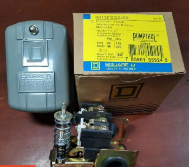 Heavy-duty Square D pressure Switch. Made in USA. pump switch/ tank ...