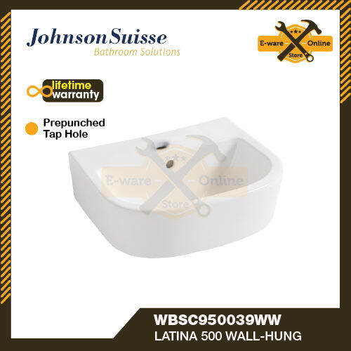Johnson Suisse Basin Latina 500 Wall Hung Basin Toilet Sink Basin Set ...