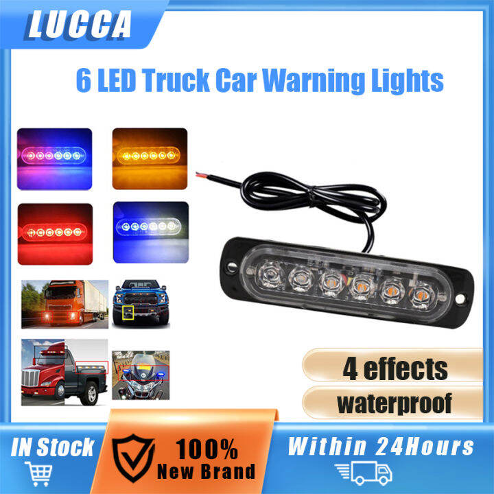 12V-24V 6LED Flash light Emergency Car Warning Lights Truck Side Marker ...