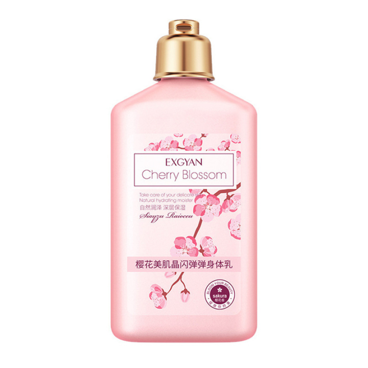 EXGYAN Cherry Blossom Skin Crystal Flash Bullet Body Lotion Muscle ...