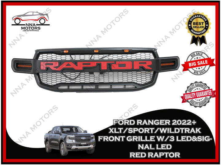 FORD RANGER XLT/SPORT/WILDTRACK 2022-2023 FRONT GRILLE W/.3LED& SIGNAL ...