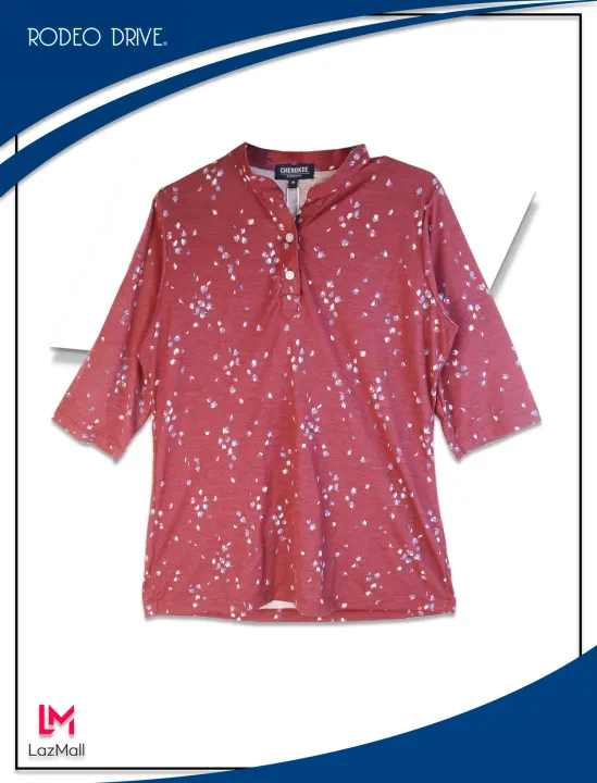 Cherokee by Rodeo Drive Ladies Printed 3/4 T-shirt in Purple | Lazada PH