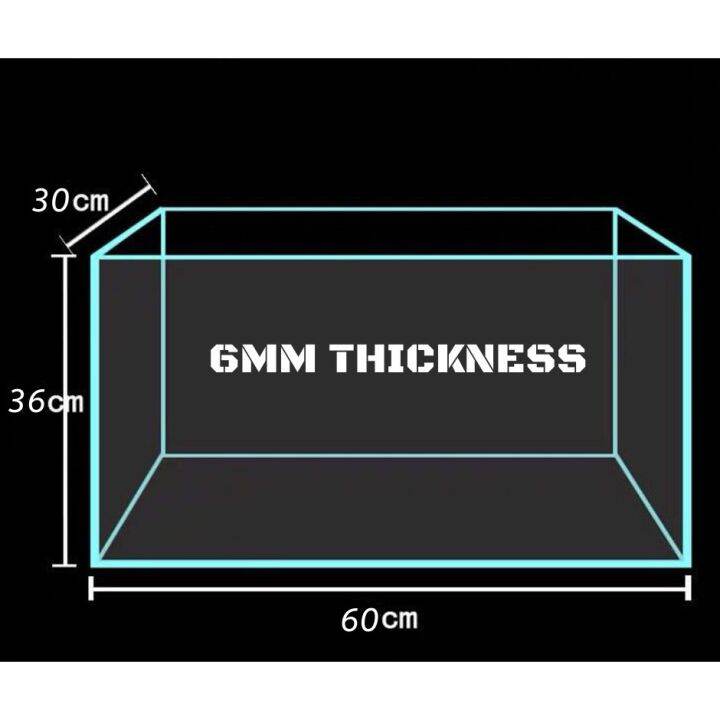 Aquarium Fish Tank Crystal Clear Tank 60x30x36cm 6mm | Lazada