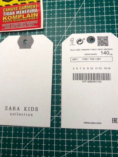 ZARA KIDS BARCODE TAG SUPER PREMIUM SUPER TEBAL 800gsm | Lazada Indonesia