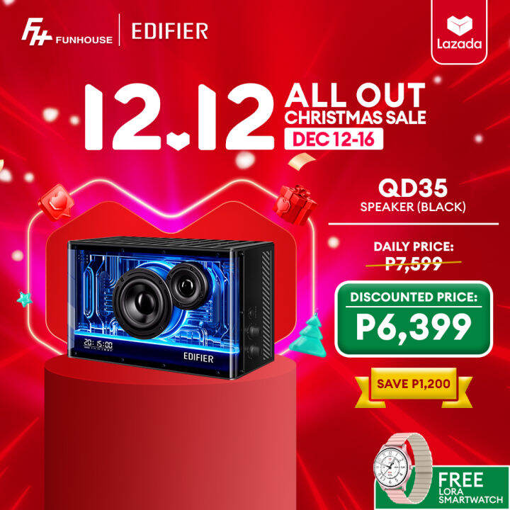 Edifier QD35 - Tabletop Bluetooth Speaker | 35W GaN charger | AUX In ...