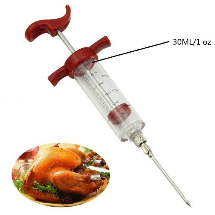 TRANSFER Steak Turkey Stainless Steel Chicken Marinade Injector s BBQ ...