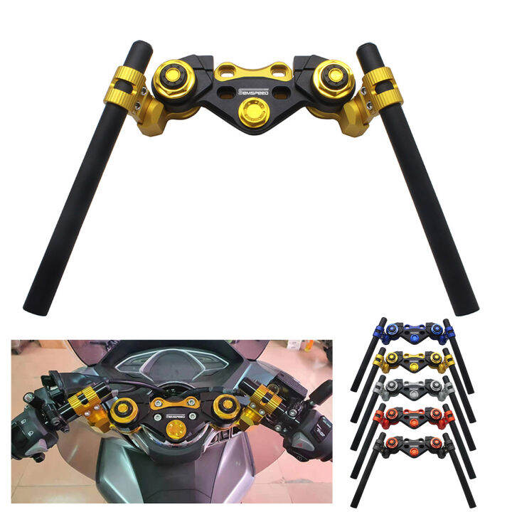 SEMSPEED Motorcycle Handlebar Handle Bar Clip Ons Fork Balance Bracket For Yamaha NMAX 155 150 ...