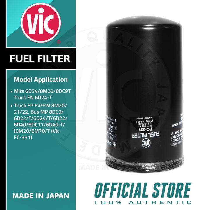VIC Fuel Filter FC-331 For Mitsubishi 6D24/8M20/8DC9T Truck FN 6D24-T ...