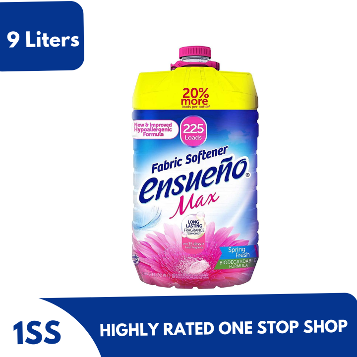 Ensueno Max Fabric Softener, 225 Loads, 9 Liters (Packaging may vary ...