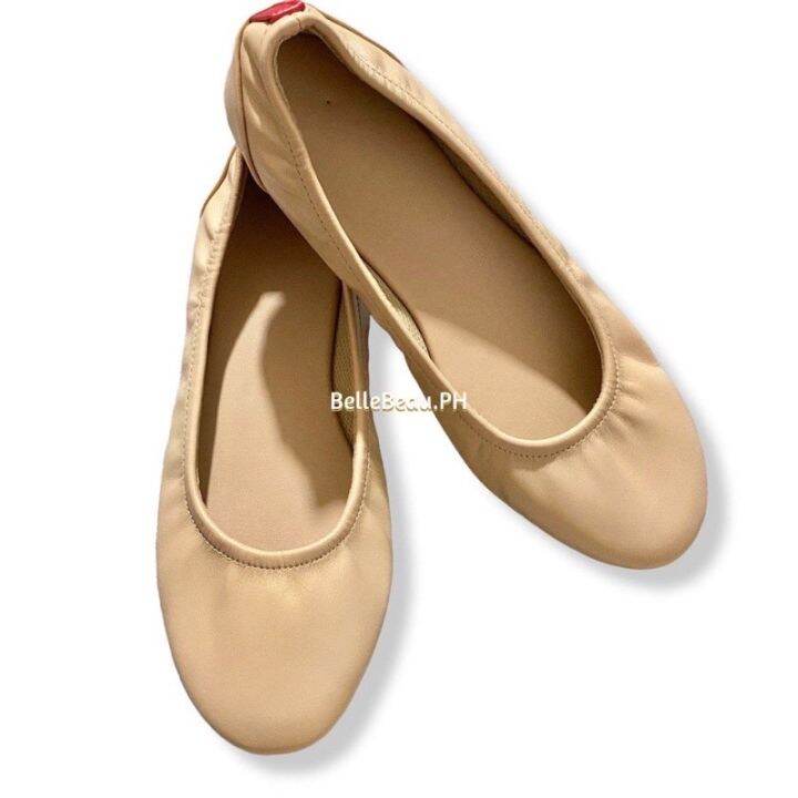 Madele Plain Red Heart Sole Ballet Flats Marikina Made Shoes in Beige ...