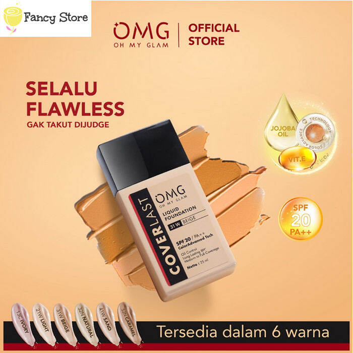 OMG Coverlast Liquid Foundation [13C IVORY] OH MY GLAM Alas Bedak ...