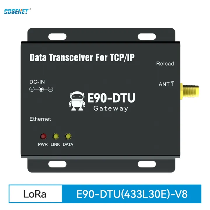 Ethernet LoRa 433MHz 30dBm 1W Long Range Wireless Transceiver E90-DTU-433L30E IoT PLC 8000m ...