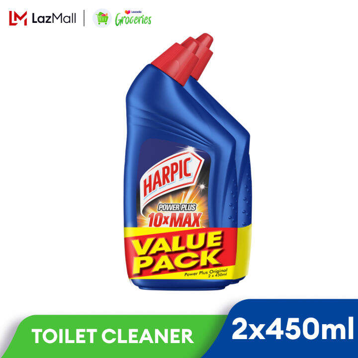 Harpic Power Plus Original (450ml x 2) Disinfectant Toilet Cleaner | Lazada