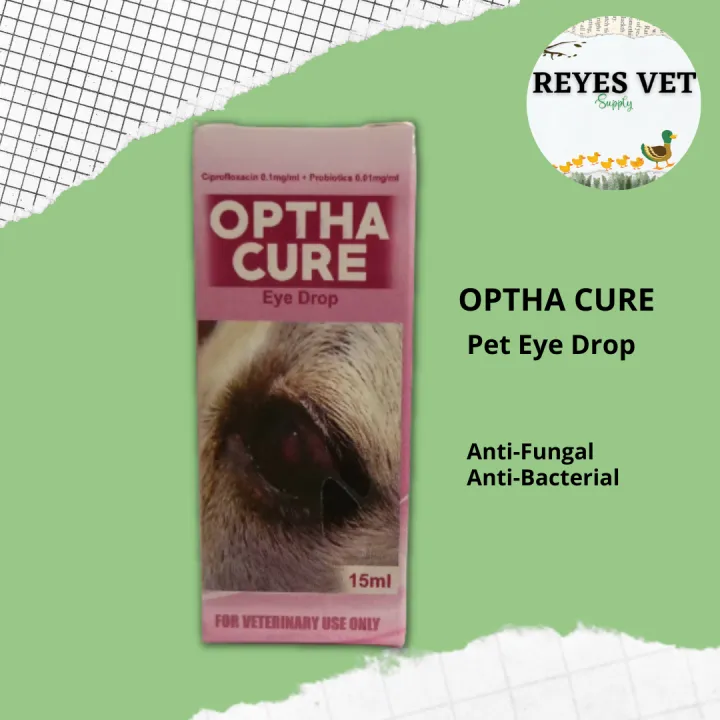 [VET SUPPORT] 1BOX OPTHA CURE EYE DROP FOR PET 15ML / FOR EYE FUNGAL ...