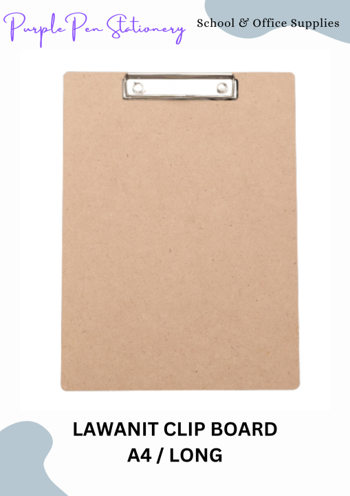 LAWANIT CLIP BOARD (WOODEN) LEGAL / A4 1PC | Lazada PH