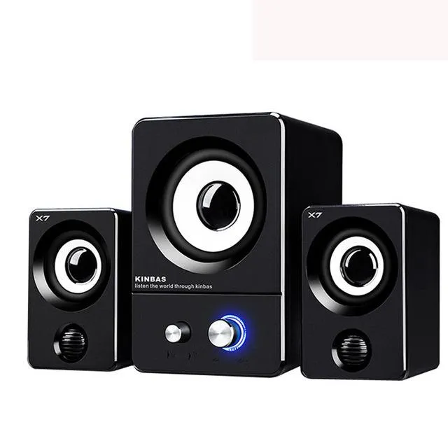 Kinbas X7 2.1 USB Multimedia Laptop PC Speaker With Subwoofer (Black ...