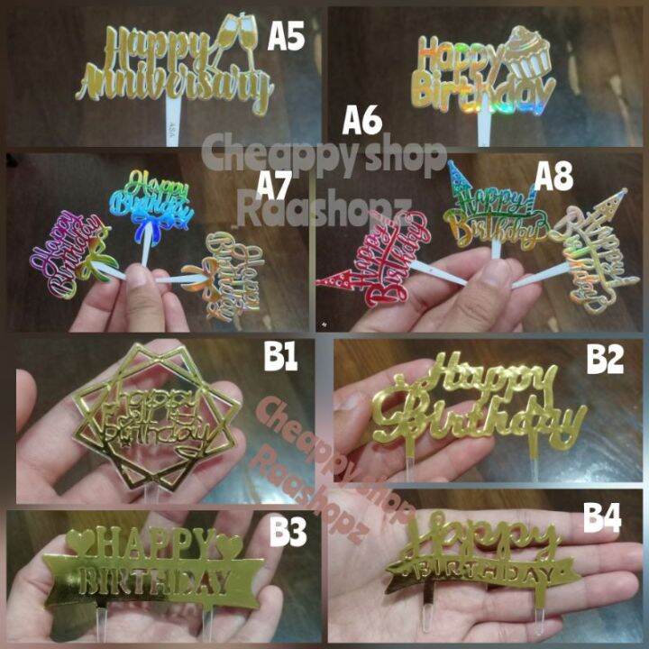 Cake Topper Happy Birthday Topper Kue Mini Topper Natal Tahun Baru ...