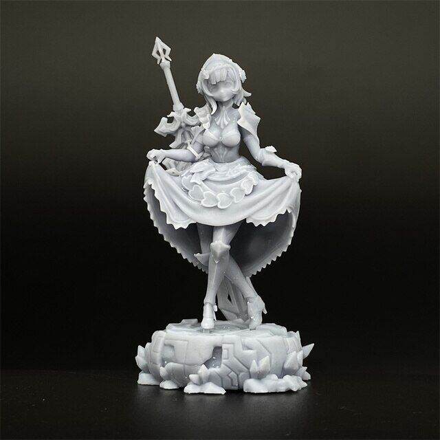 1/24 Scale Genshin Impact Figures Noelle Unpainted Resin Model Kit With ...