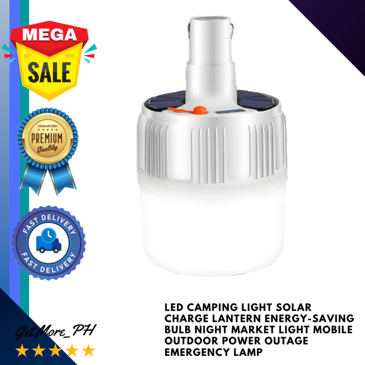 LED Camping Light Solar Charge Lantern Energy-saving Bulb Night Market ...