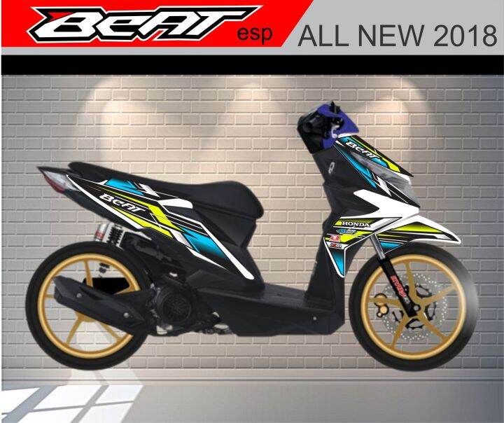 STRIPING STIKER HONDA beat esp all new 2018 VARIASI RACING BIKIN KEREN ...
