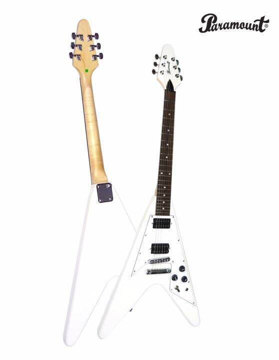 Paramount กีตาร์ไฟฟ้า 22 เฟร็ต ทรง Flying V ปิ๊กอัพฮัมคู่ รุ่น E235 (สี ...