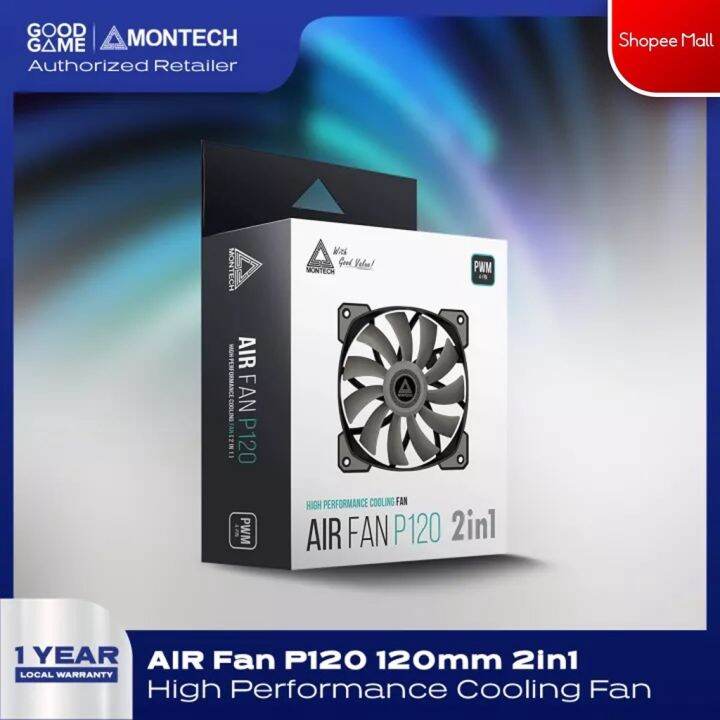 Montech AIR Cooling Fan P120 120mm Fan 2 in 1 4Pin PWM | Lazada PH