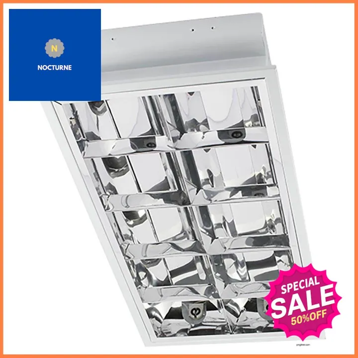 โคมตะแกรงฝังฝ้า HI-TEK HFIG3R0218 BASIC 2X18 วัตต์RECESSED PARABOLIC ...