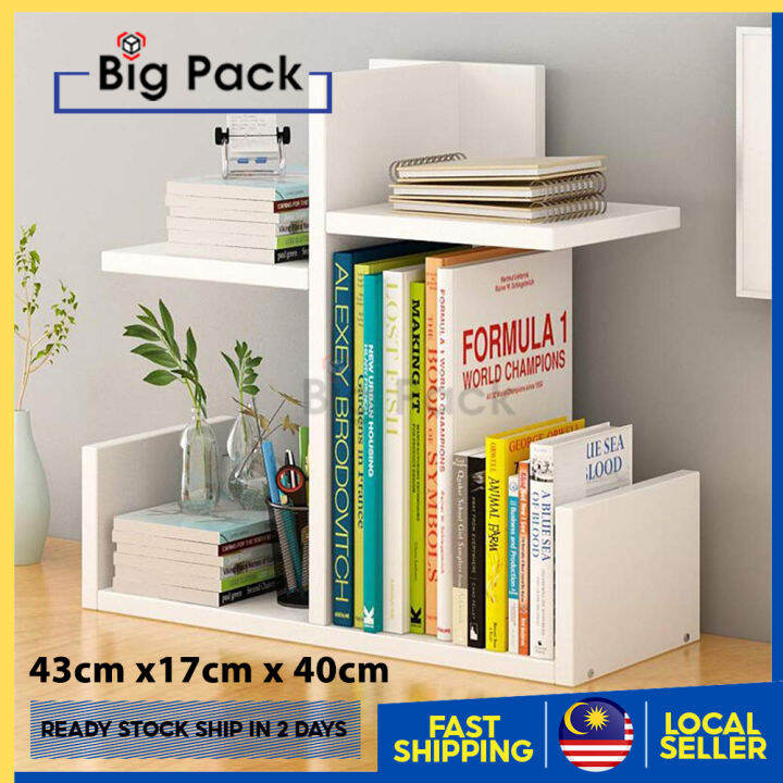 BIG PACK D4383 Sturdy Wooden Table Top Book Rack Book Shelf Table ...