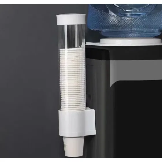 Plastic Cups Holder Disposable Cup Rack Dust-proof Paper Cups Dispenser ...