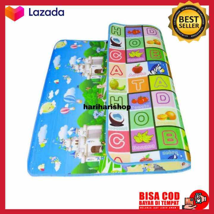 karpet spon|tikar eva foam motif 2 sisi bolak balik 120x180 | Lazada ...