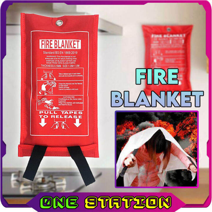 1m x 1m / 1.2m x 1.2m / 1.2m x 1.8m / 1.5m x 1.5m / 2m x 2m Fiberglass Fire Blanket Fire Safety ...