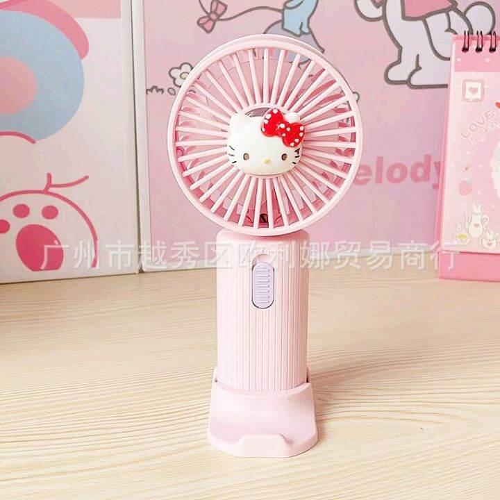 Sanrioed Anime Melody Cinnamoroll Kuromi Portable Fan Mini Handheld Fan ...