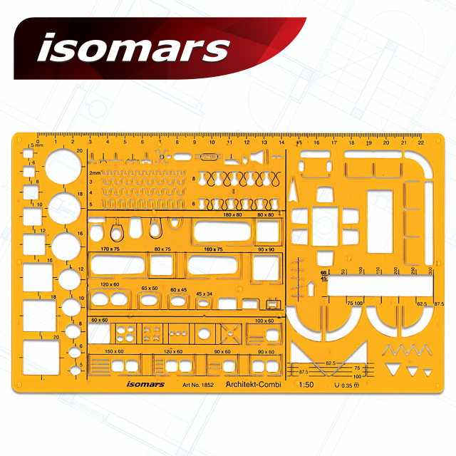 ISOMARS แผ่นเพลทดรออิ้ง (ARCHITECT YELLOW - 1:50) | Lazada.co.th