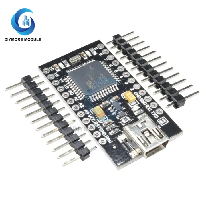 Mini USB ATMEGA32U4 AU Pro Micro 5V Microcontroller Module 16MHz With 2 Row Pin Header Interface ...
