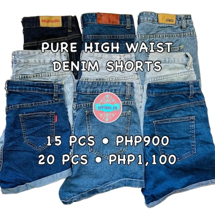 HIGH WAI DENIM SHORTS • PREPACKED BUNDLE | Lazada PH