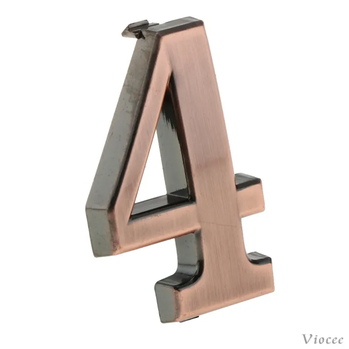 Plastic Copper number Door Address 3D Digits Numeral Plate Plaque Sign ...
