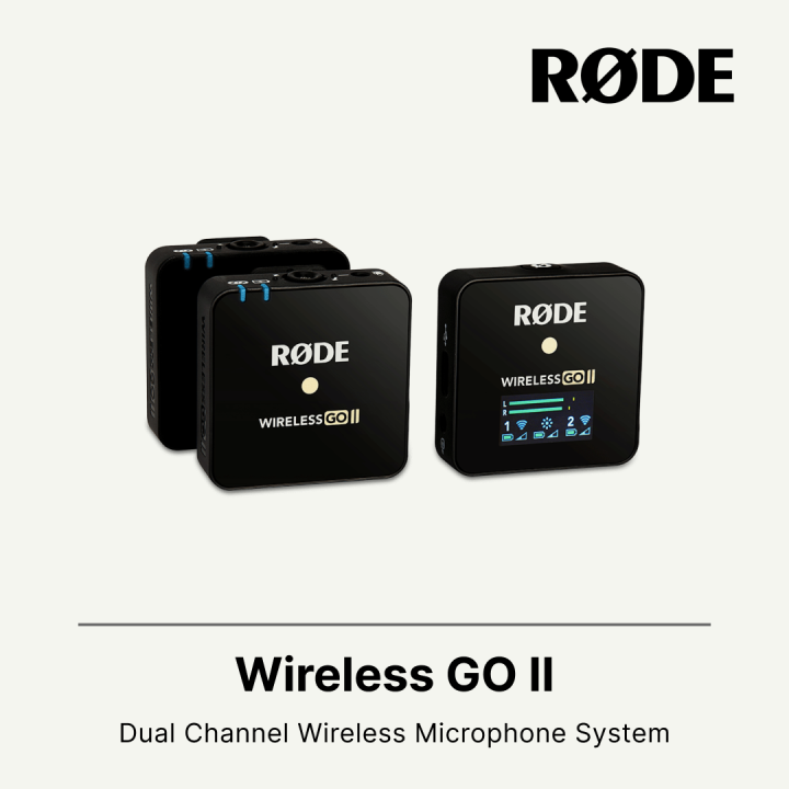 RODE Wireless GO II 2 Person Compact Digital Wireless Microphone System / Recorder (2.4 GHz ...