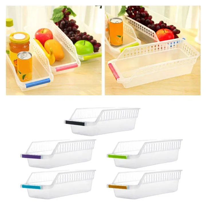 Kitchen Refrigerator fridge Space Saver Organizer Slide Under Shelf ...
