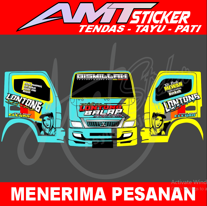 Sticker Decal Full Body Truk Canter Stiker Full Cabin Truck Stiker ...