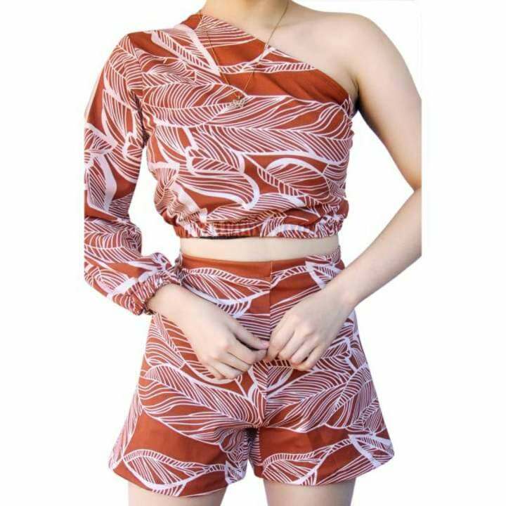 OVC ONE SIDED PUFF SLEEVES TERNO SET | Lazada PH