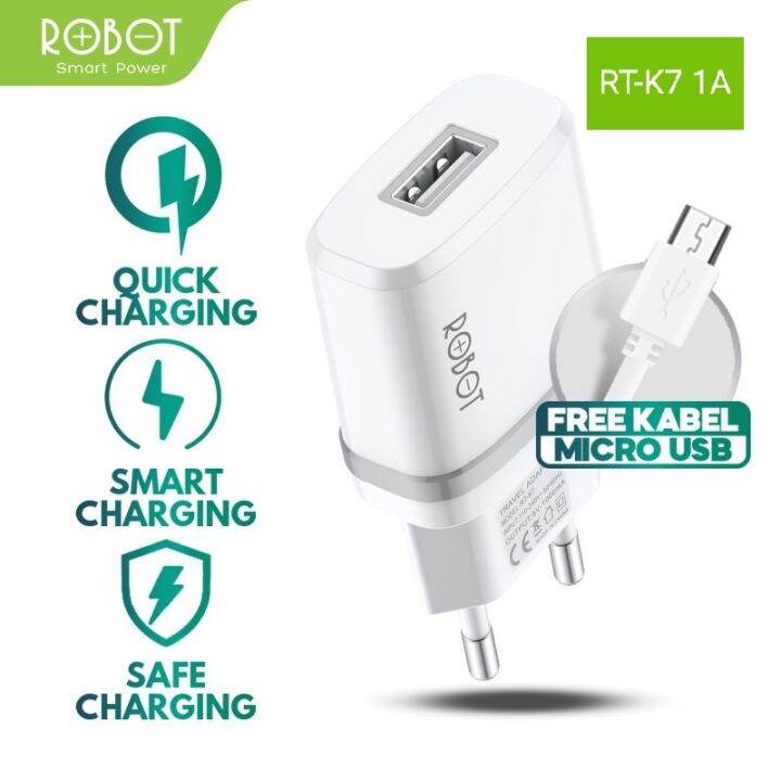 CHARGER ROBOT RT K7 ROBOT RT K9 ROBOT RT K5 MICRO USB OUTPUT 1A 2.1A ...