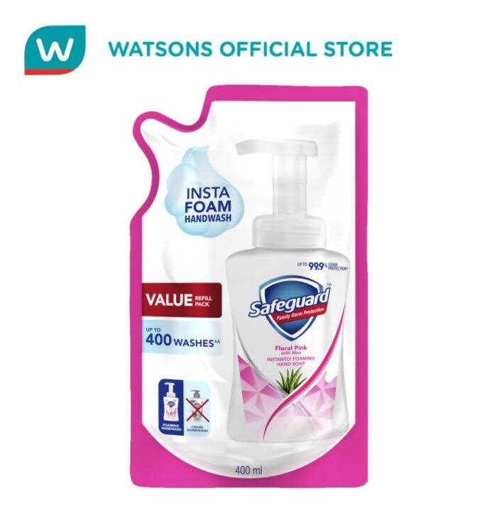 SAFEGUARD Foaming Hand Soap Floral Pink Aloe 400ml Refill | Lazada PH
