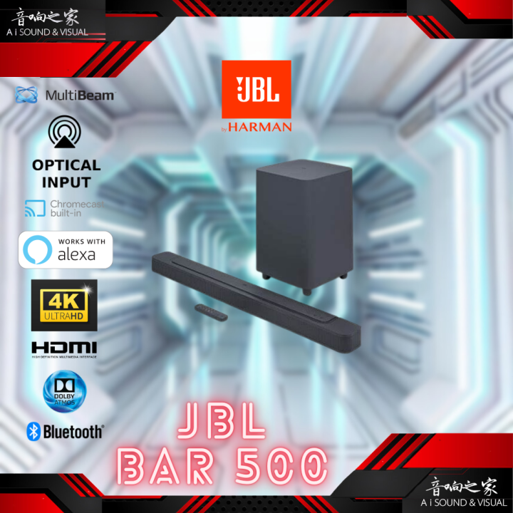 Brand new JBL BAR 500 multibeam surround soundbar system | Lazada